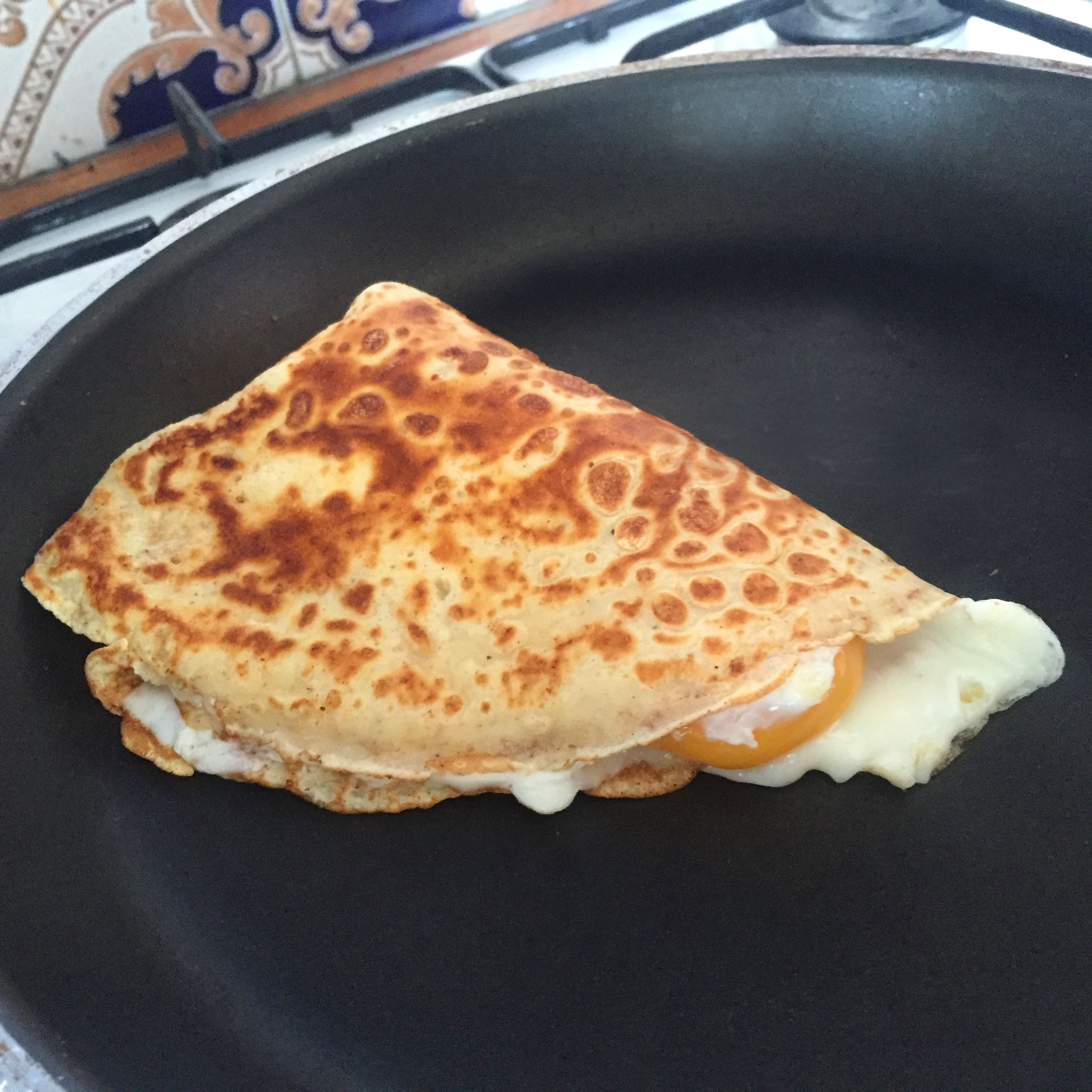 Cheese & egg crepes