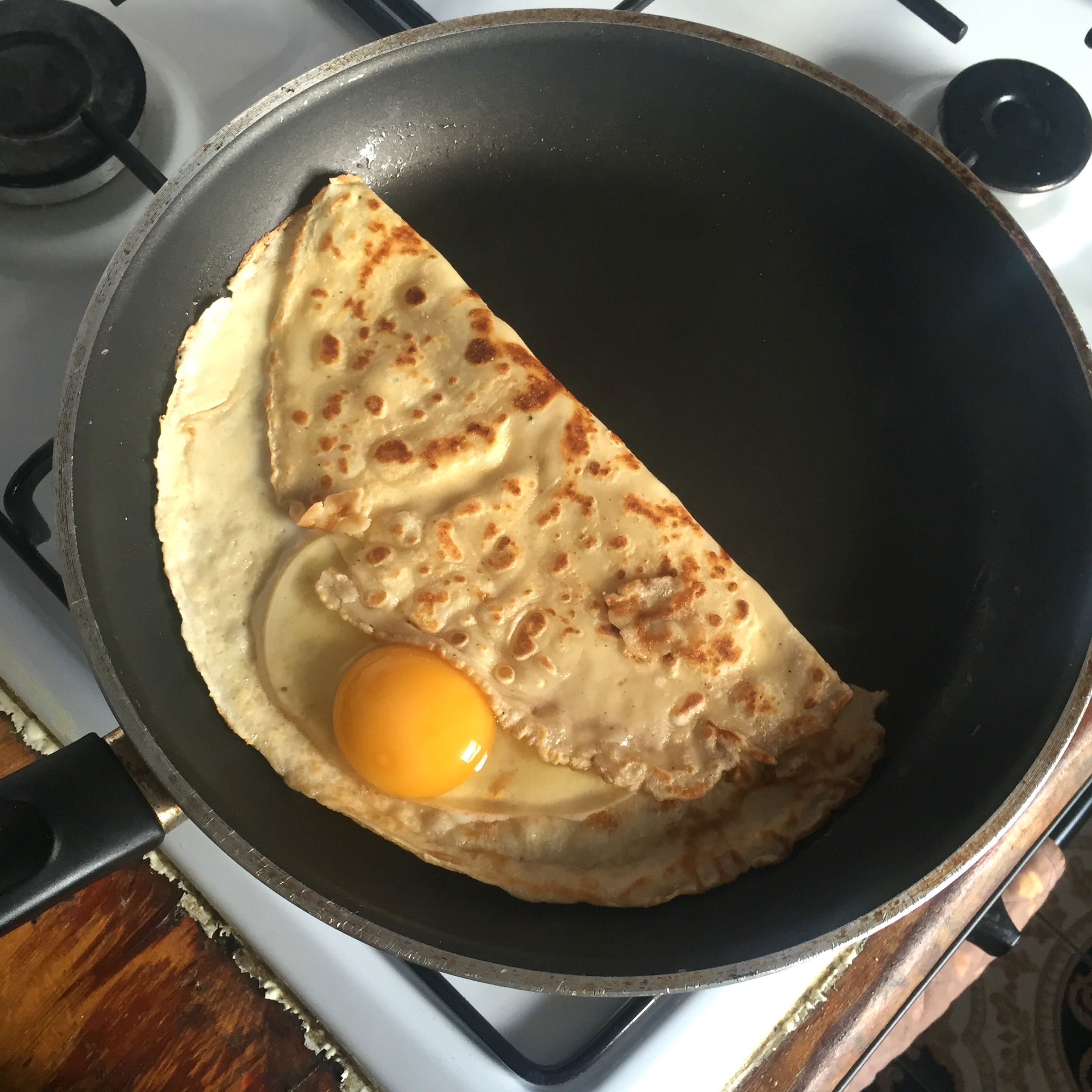 Cheese & egg crepes