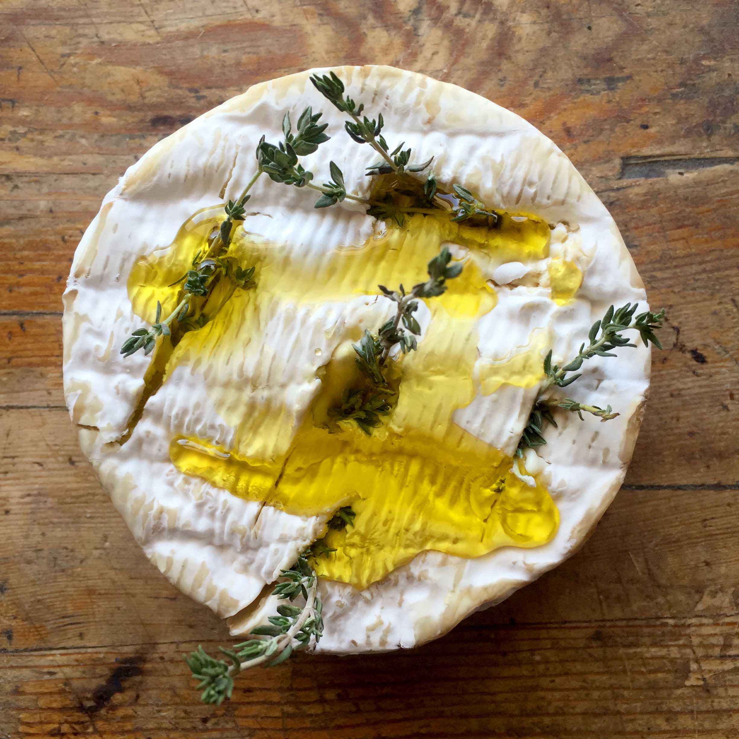 Whole baked Camembert