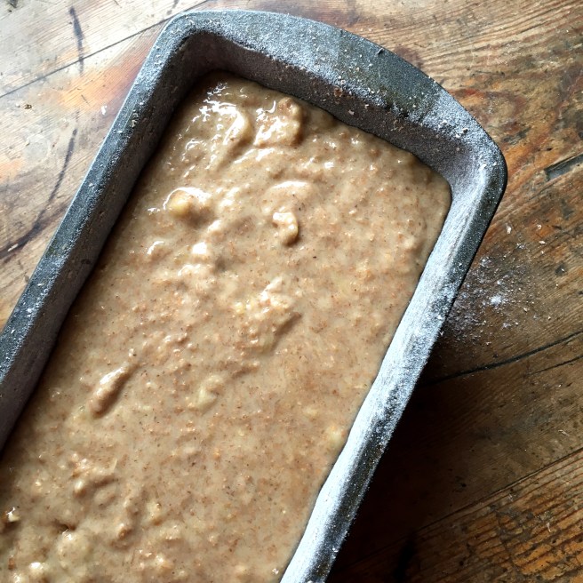 Banana bread with ricotta & honey