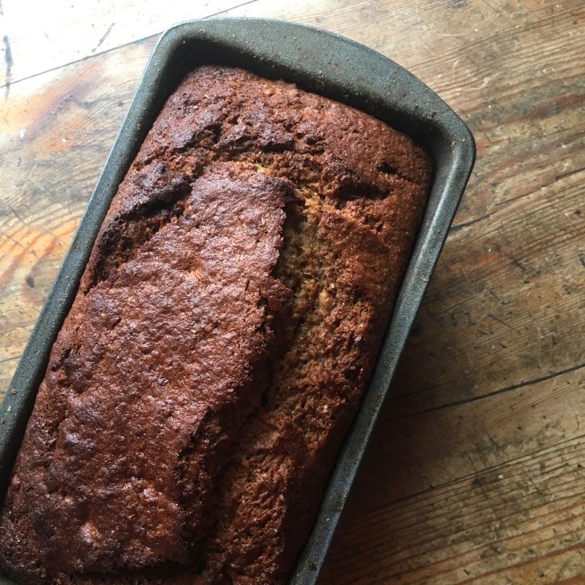 Banana bread with ricotta & honey