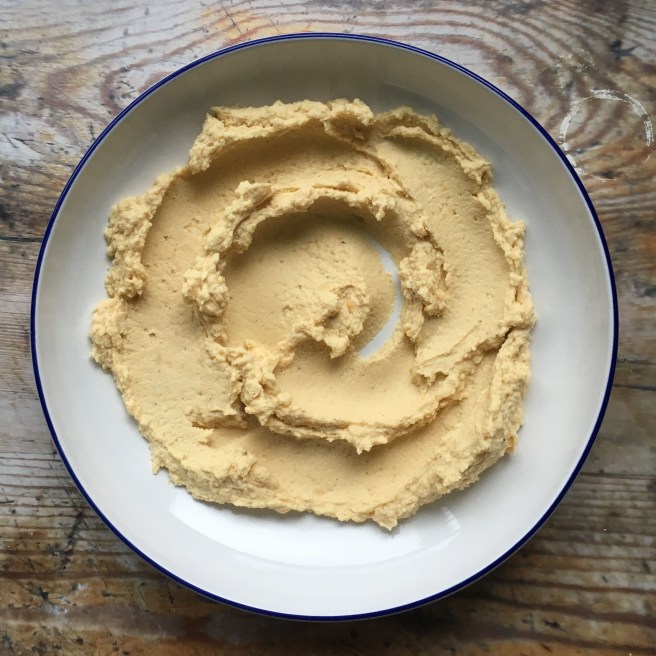 Roasted vegetable hummus bowl