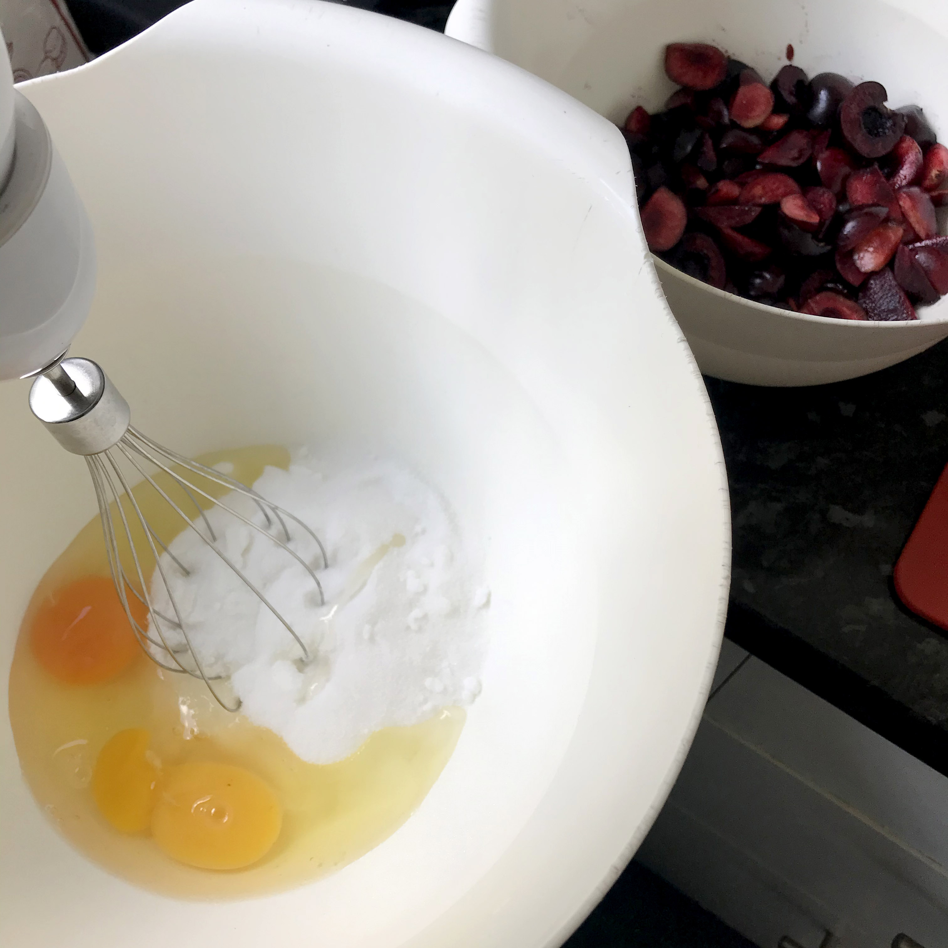 Fresh cherry & lemon drizzle